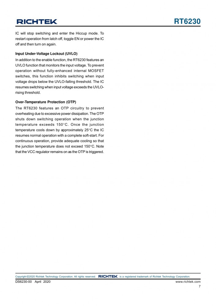 RT6230 datasheet page 7