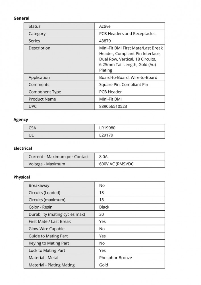 MOLEX 438796055 technical document image 2