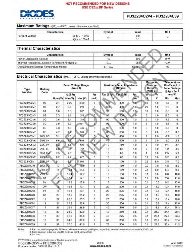 PD3Z284C2V7-7 datasheet page 2
