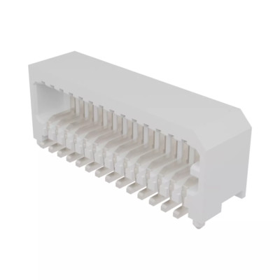 SlimStack Board-to-Board Connector, 0.80mm Pitch, Plug, 5.65mm Mated Height, 28 Circuits, Right-Angle, with Boss for sale