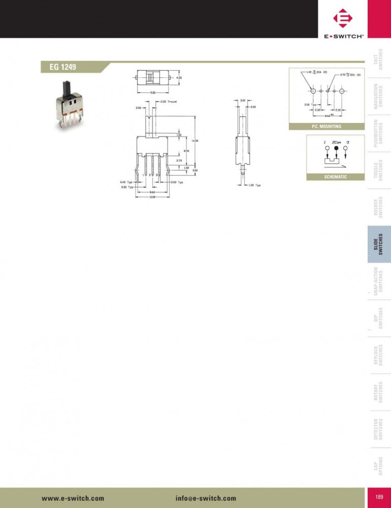 E-Switch EG series datasheet page 4