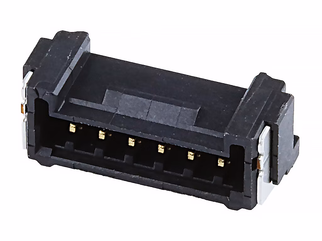 1.25mm Pitch, Micro-Lock Plus PCB Header, Single Row, Vertical, Surface Mount, 0.38µm Gold Plating, Positive Lock, 7 Circuits, with Pick-and-Place Tape, Black