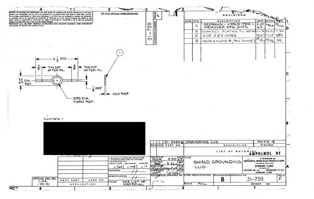 Amphenol 31-759 technical drawing preview
