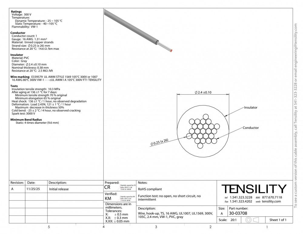 Tensility International 30-03708 product drawing