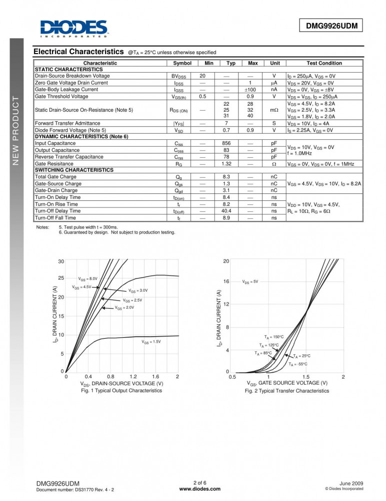 DMG9926UDM-7 datasheet page 2