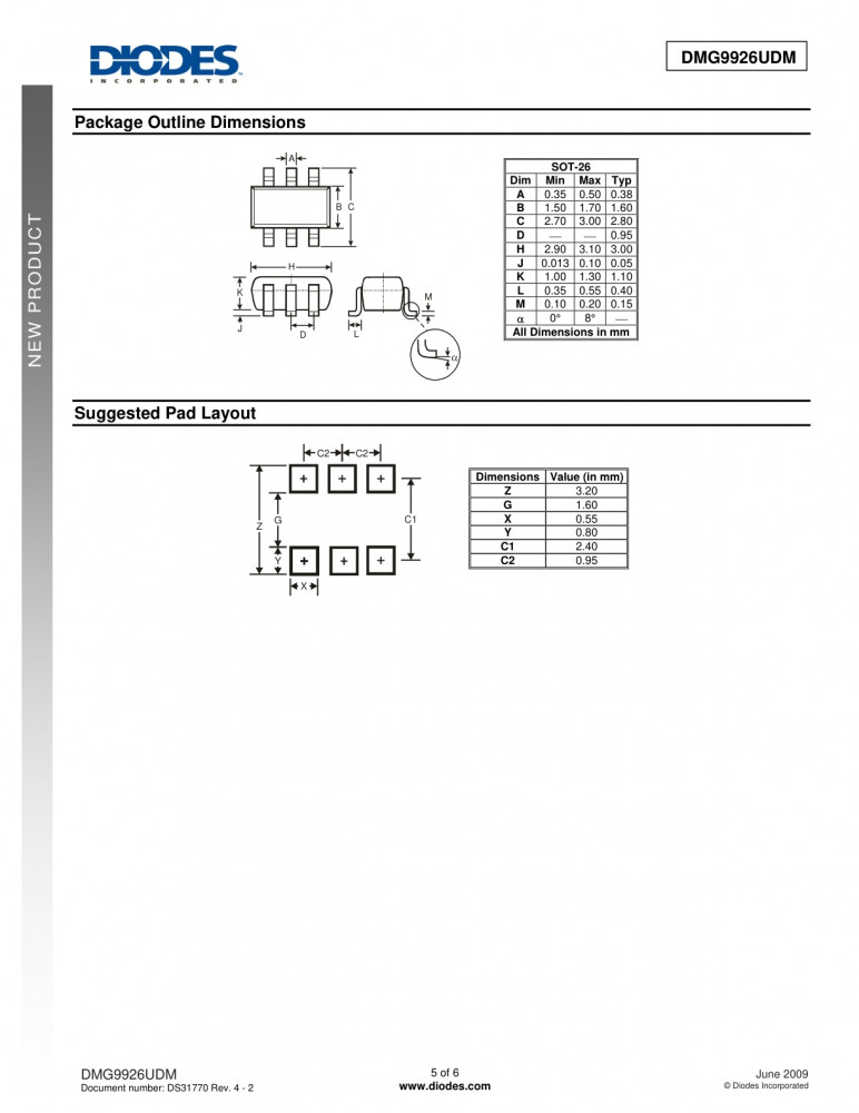 DMG9926UDM-7 datasheet page 5