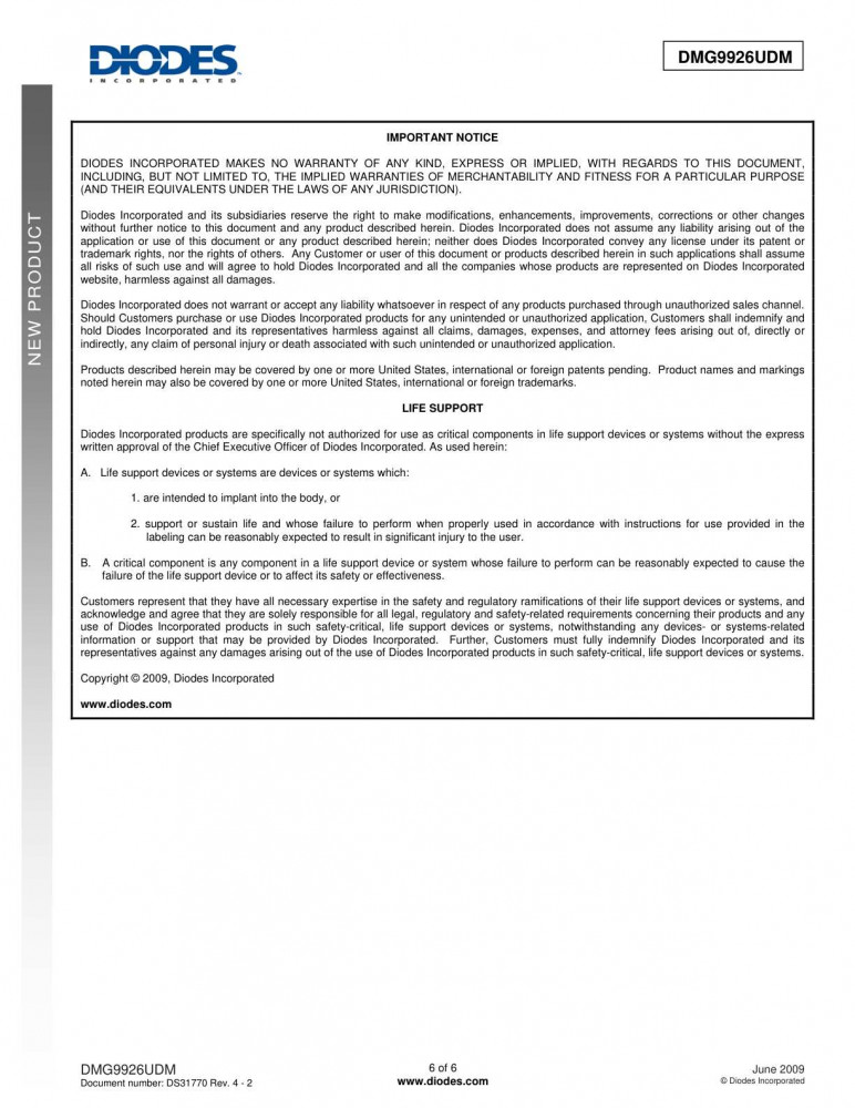 DMG9926UDM-7 datasheet page 6