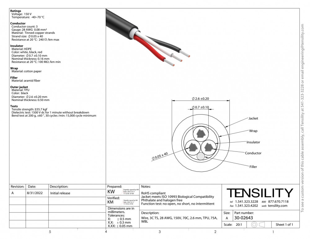Tensility International 30-02643 product drawing preview