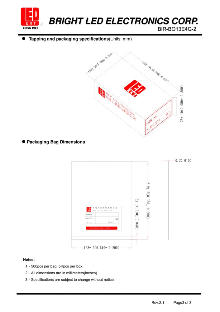 BIR-BO13E4G-2 datasheet page 3