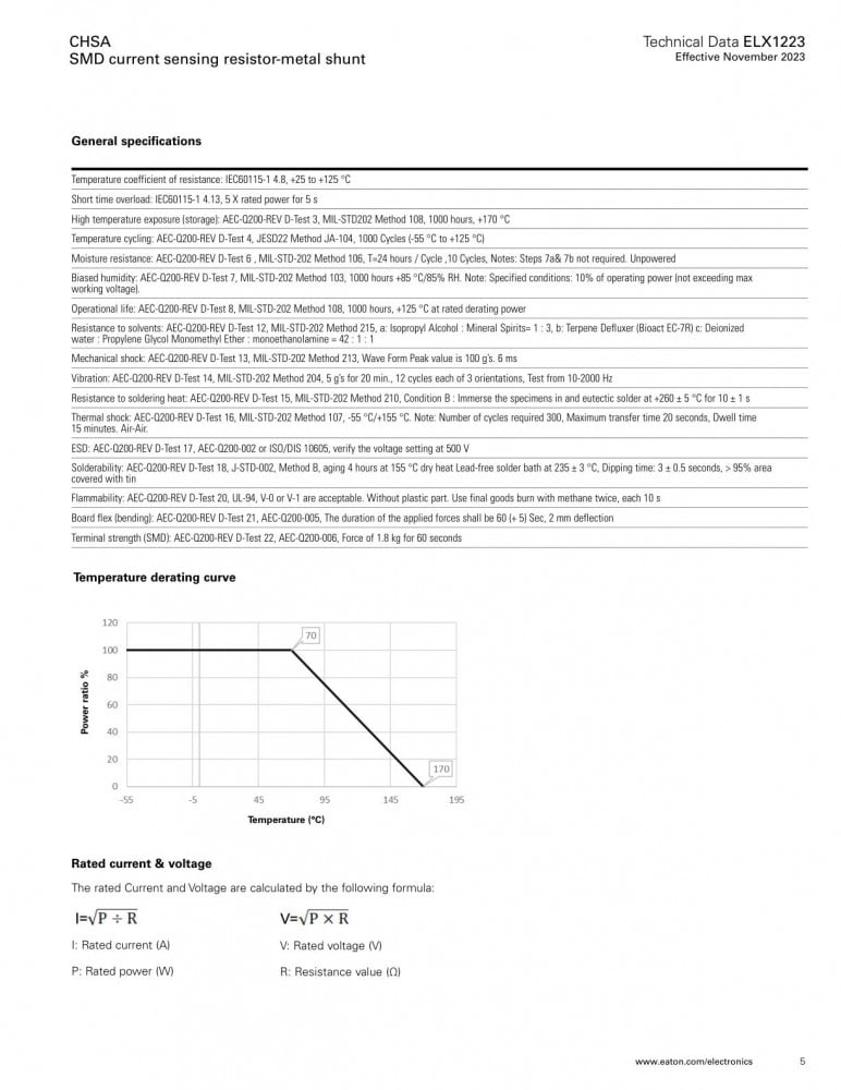 EATON CHSA datasheet page 5