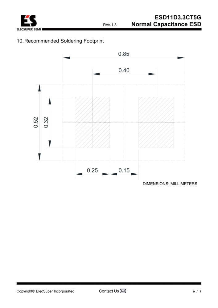 ESD11D3.3CT5G datasheet page 6