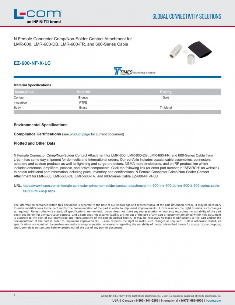 EZ-600-NF-X-LC datasheet page 2