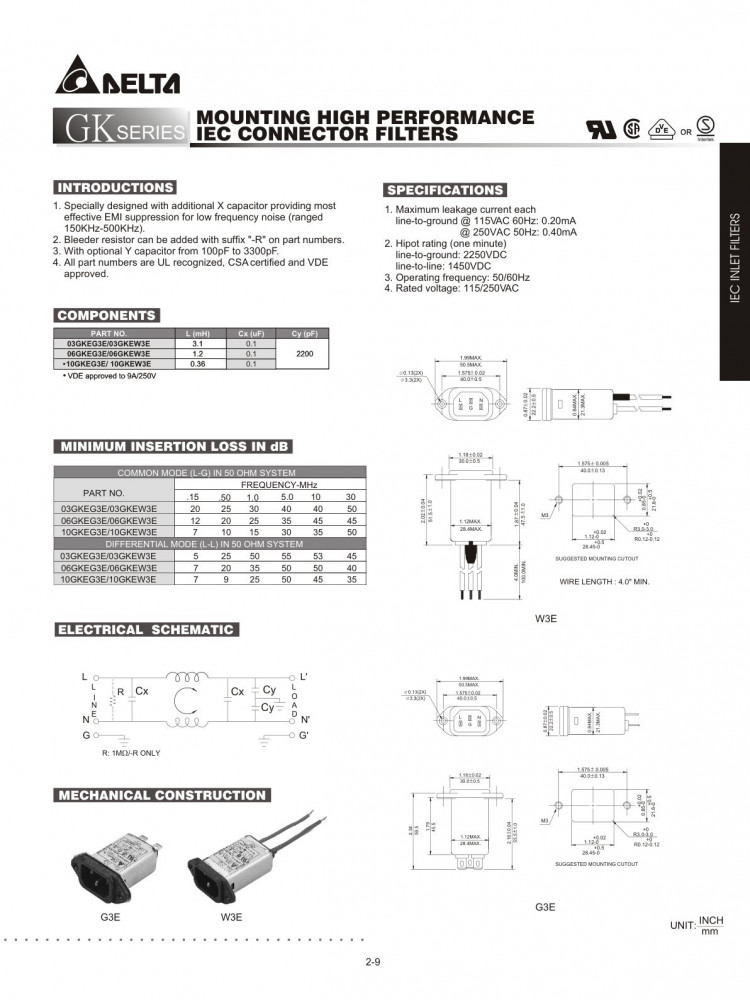 DELTA 03GKEW3E technical document preview