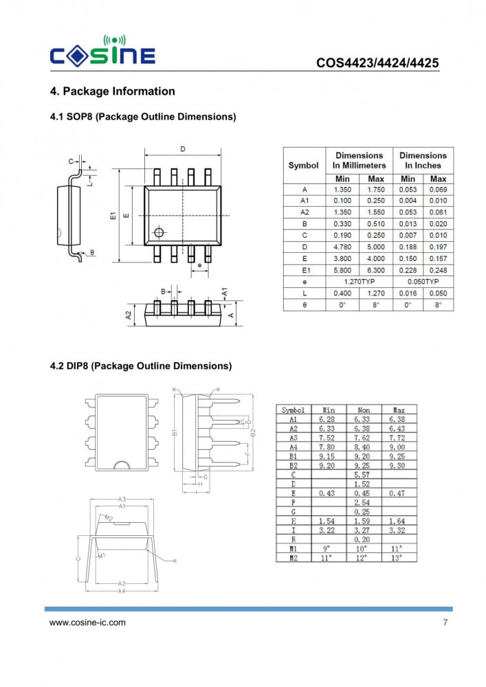 COS4424SR datasheet page 7