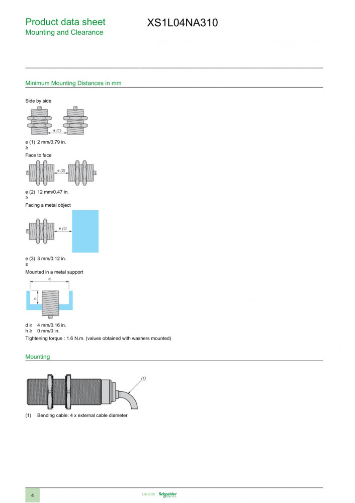 XS1L04NA310 technical document page 4