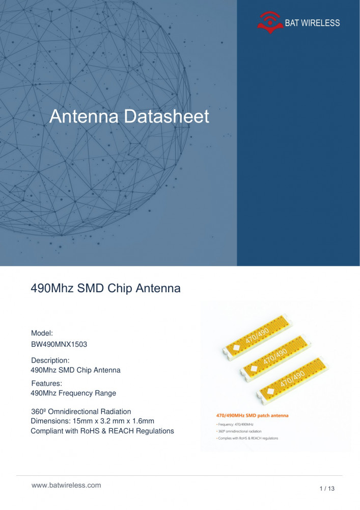 BW490MNX1503 datasheet page 1