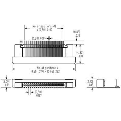 Samtec ZF5S-25-01-T-WT-K FFC FPC Flat Flexible Connector Assembly for sale