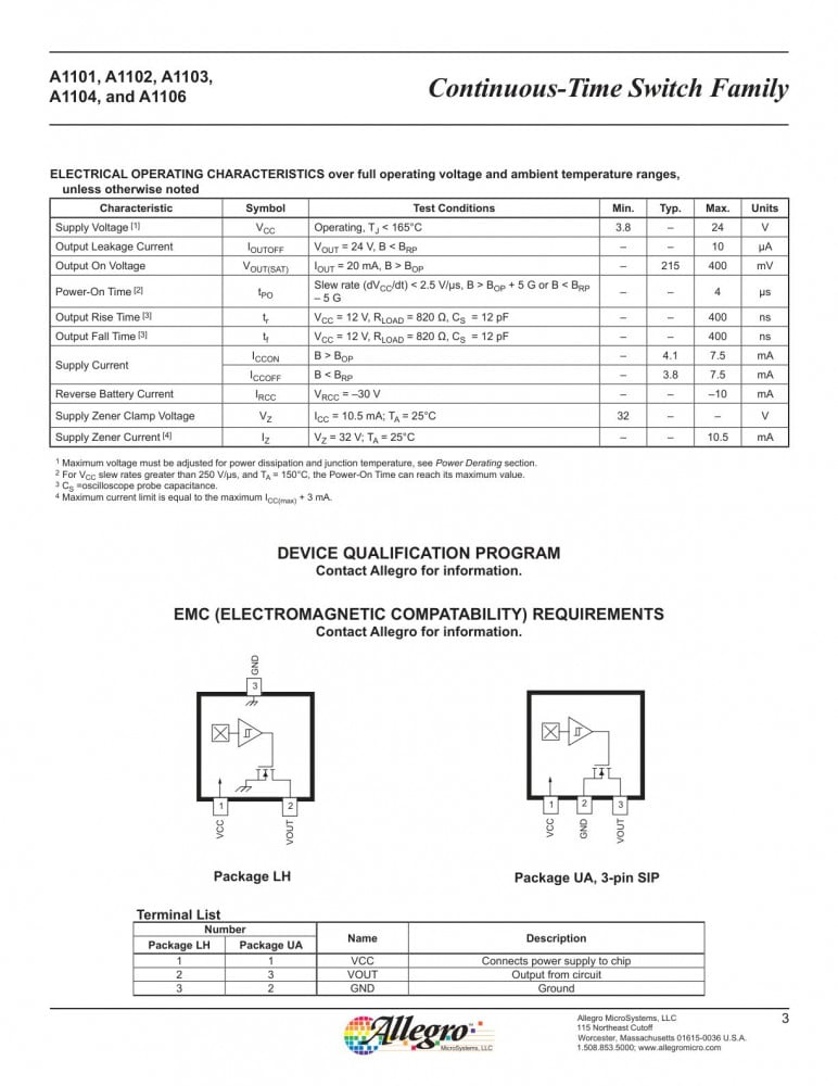A1101LUA-T datasheet page 3