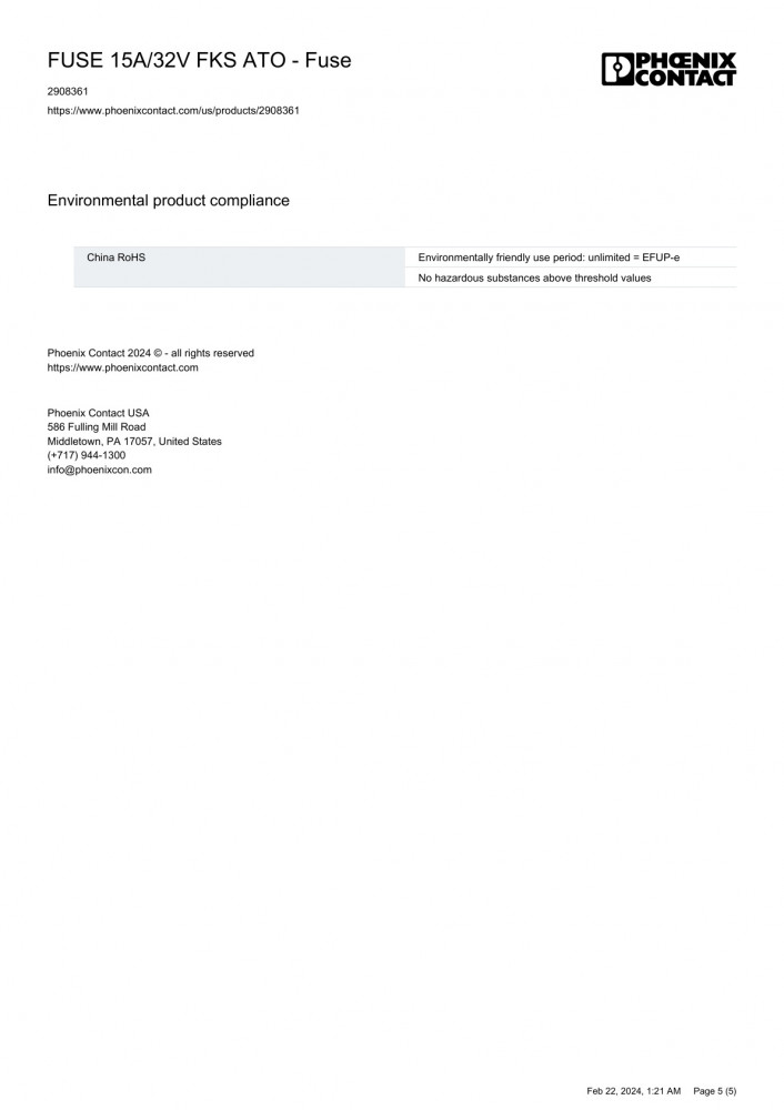 Phoenix Contact 2908361 technical document page 5