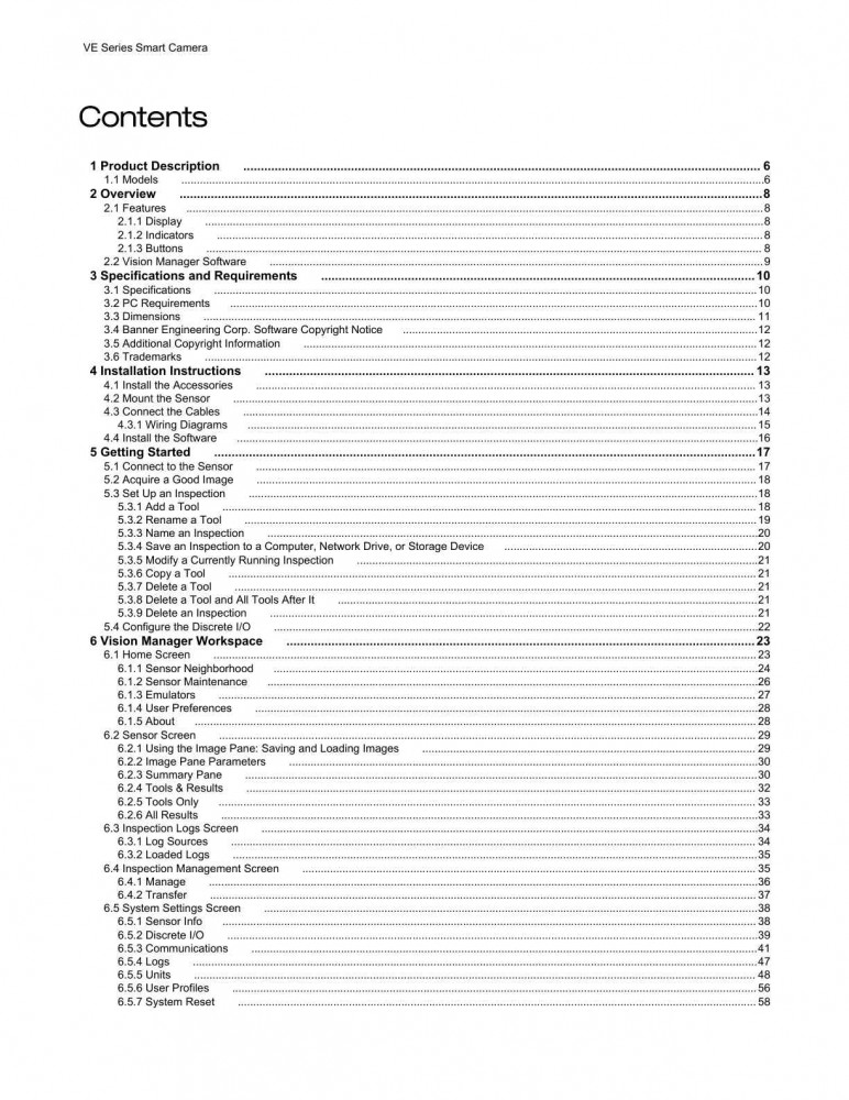 VE Series manual page 2