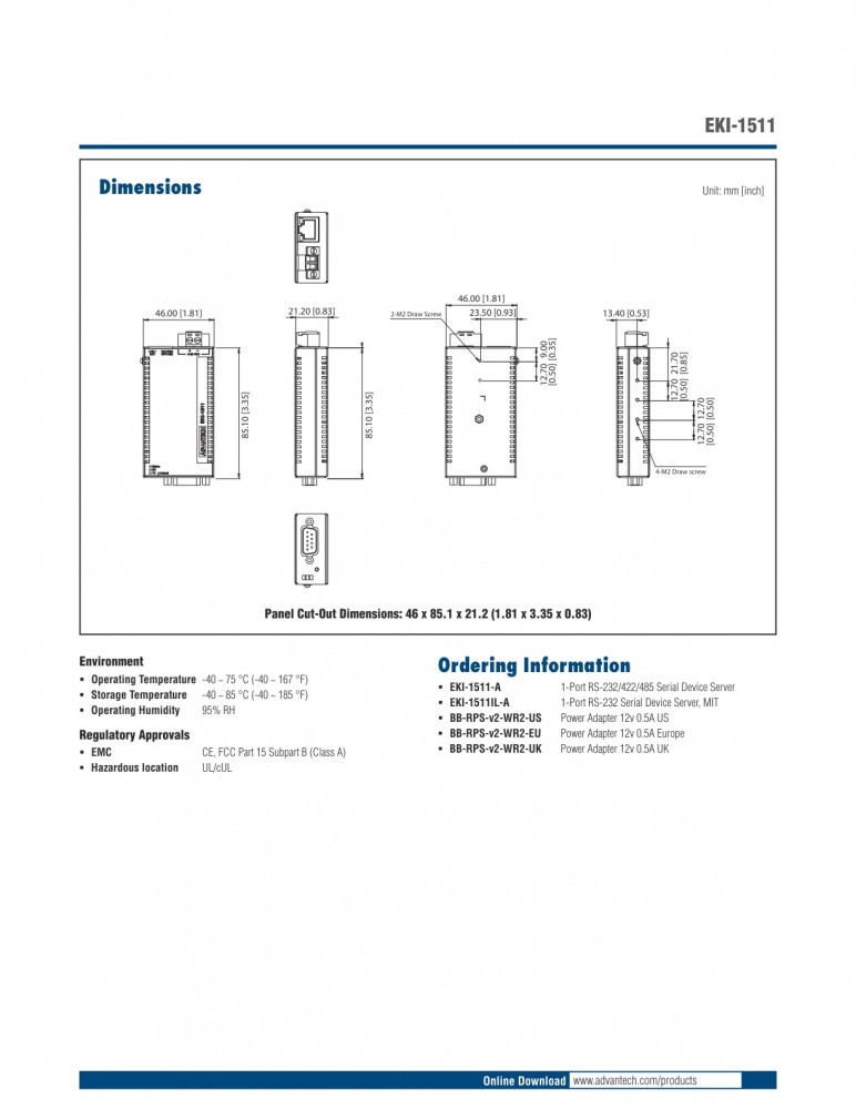EKI-1511 product document page 2