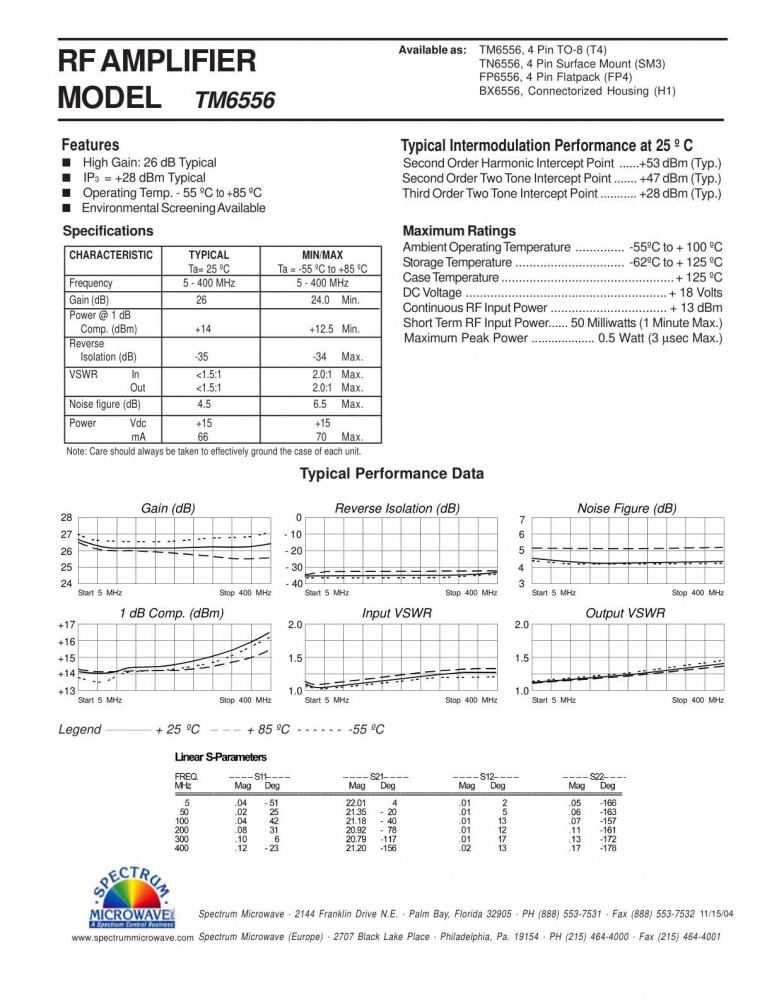 TM6556 technical document page preview