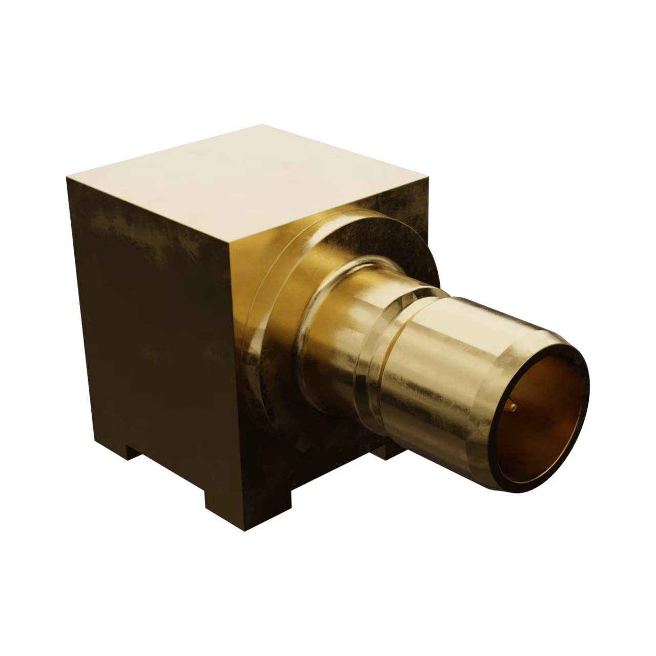 SMB Jack, Right-Angle, PCB Receptacle, Surface Mount, Brass Body, Gold (Au) Plated, Tray, 75 Ohms for sale