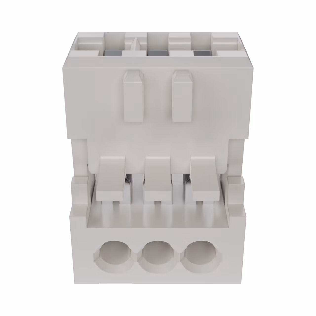 Appli-Mate RAST 2.5 IDT Connector, 2.50mm Pitch, Direct/Indirect, Female, Beaded Terminal, 3 Circuits, Position Keys A and D Removed, Slotted Endwalls, Polarizing Rib Between 1/2 for sale