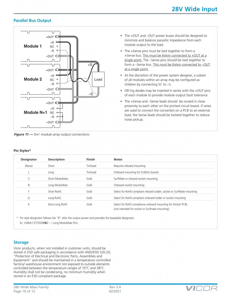 VICOR V28A36T200BG2 technical document page 10