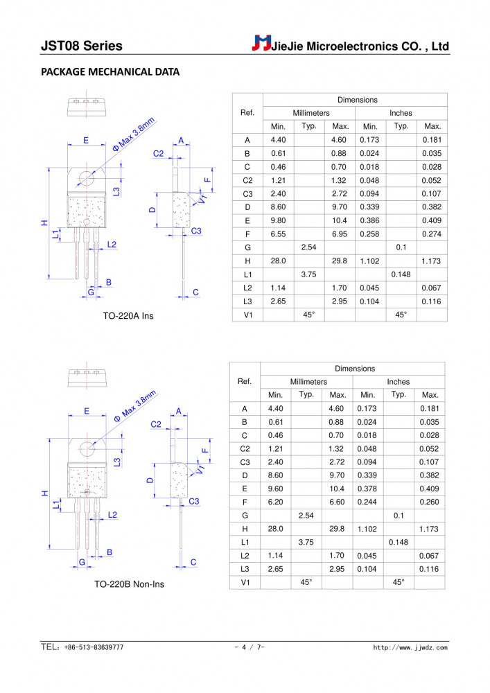 JST08A-600BW datasheet page 4