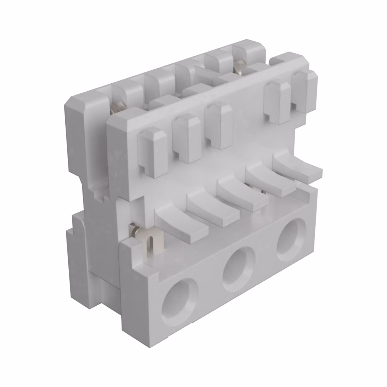 5.00mm R-Power RAST Female Connector, 6.0A, Tin (Sn) Plated, 3 Circuits, UL94-V0, Code Key D Removed, Open End Walls, Polarizing Rib Between Circuits 2 & 3 for sale