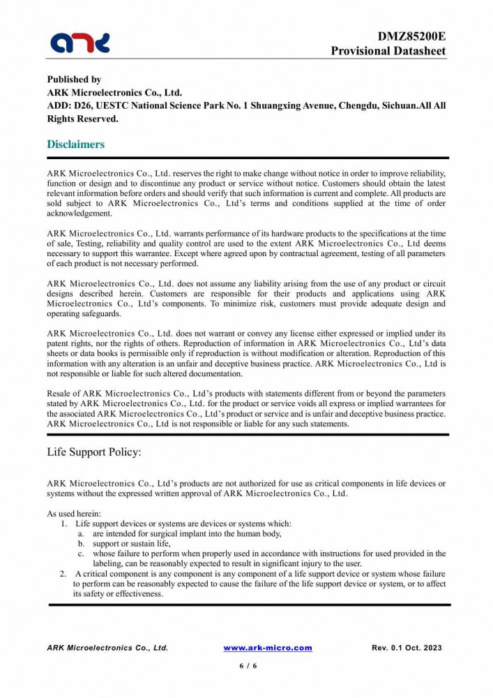 DMZ85200E datasheet page 6