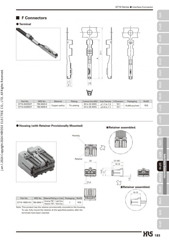 HRS GT10 Series document page 2
