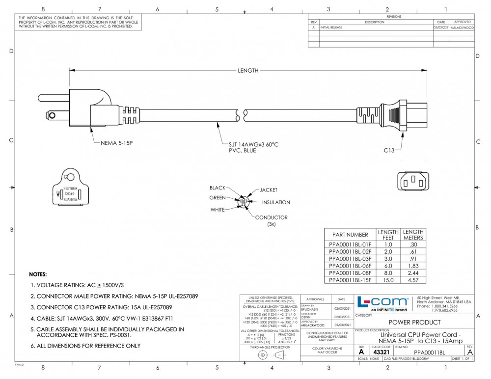 PPA00011BL-02F technical document page