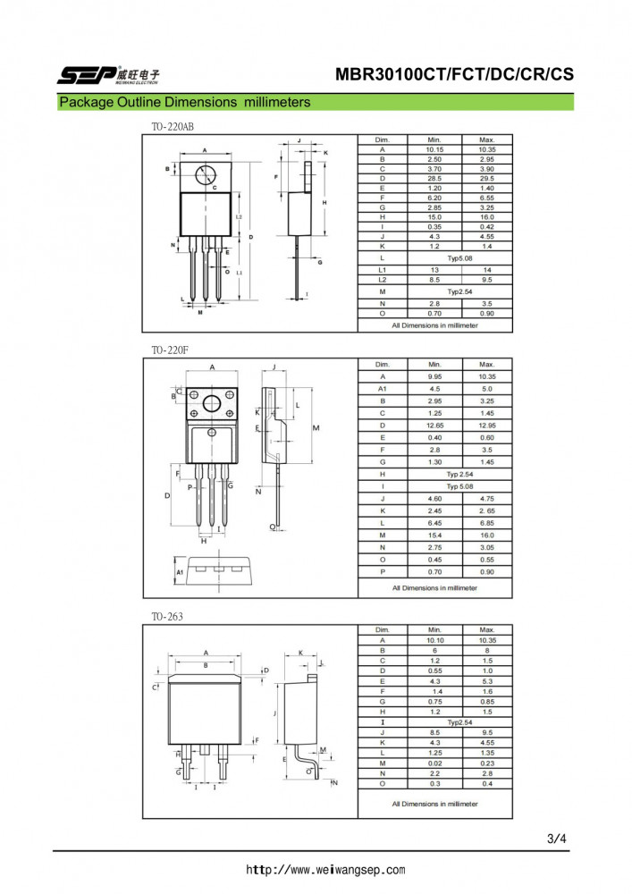 MBR30100CT datasheet page 3