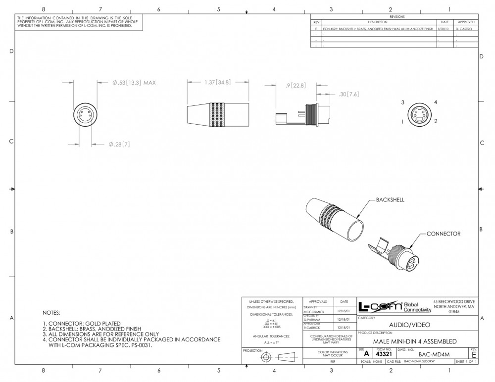 L-com BAC-MD4M technical document preview
