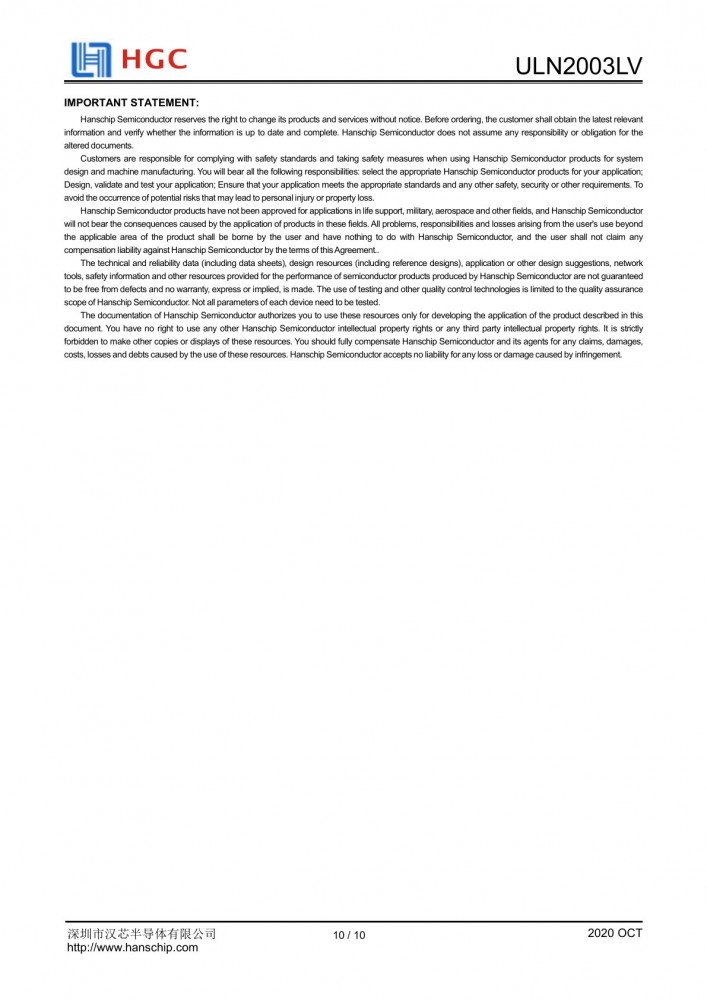 ULN2003LV datasheet page 10