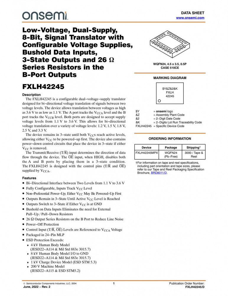 FXLH42245 document page 1