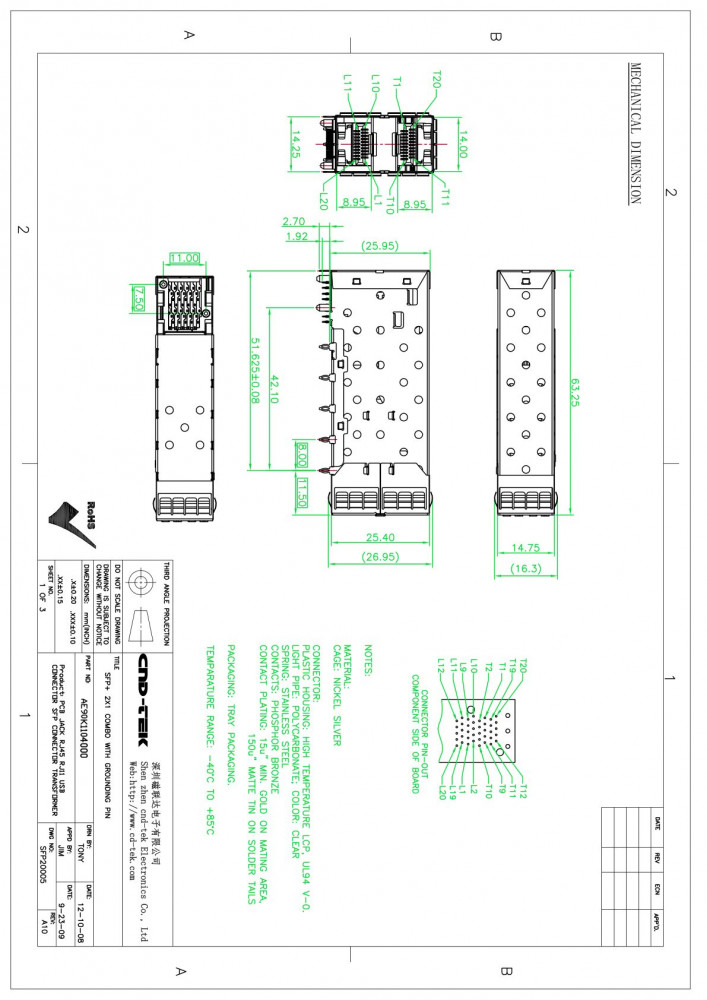 AE90K1104000 technical document page 1