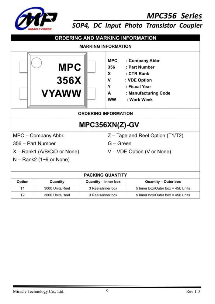 MPC356B datasheet page 9
