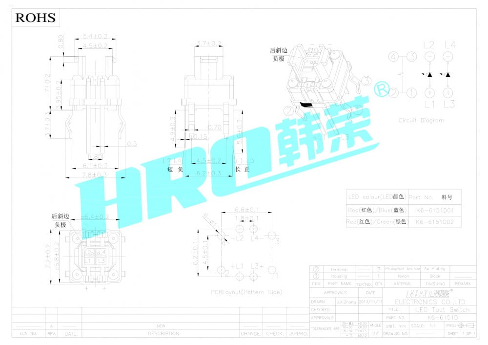 K6-6151D-02 technical drawing page 1