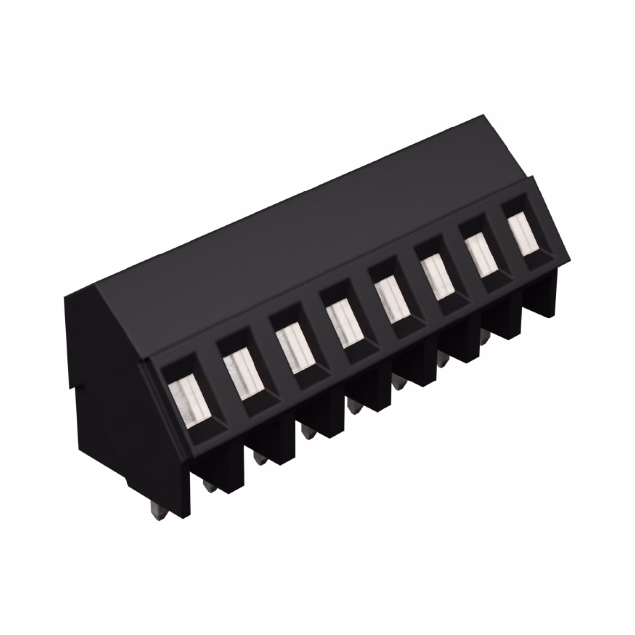 5.00mm Pitch Beau Eurostyle Low Profile, 35° Wire Entry, Single Level Modular Terminal Block, 8 Circuits for sale