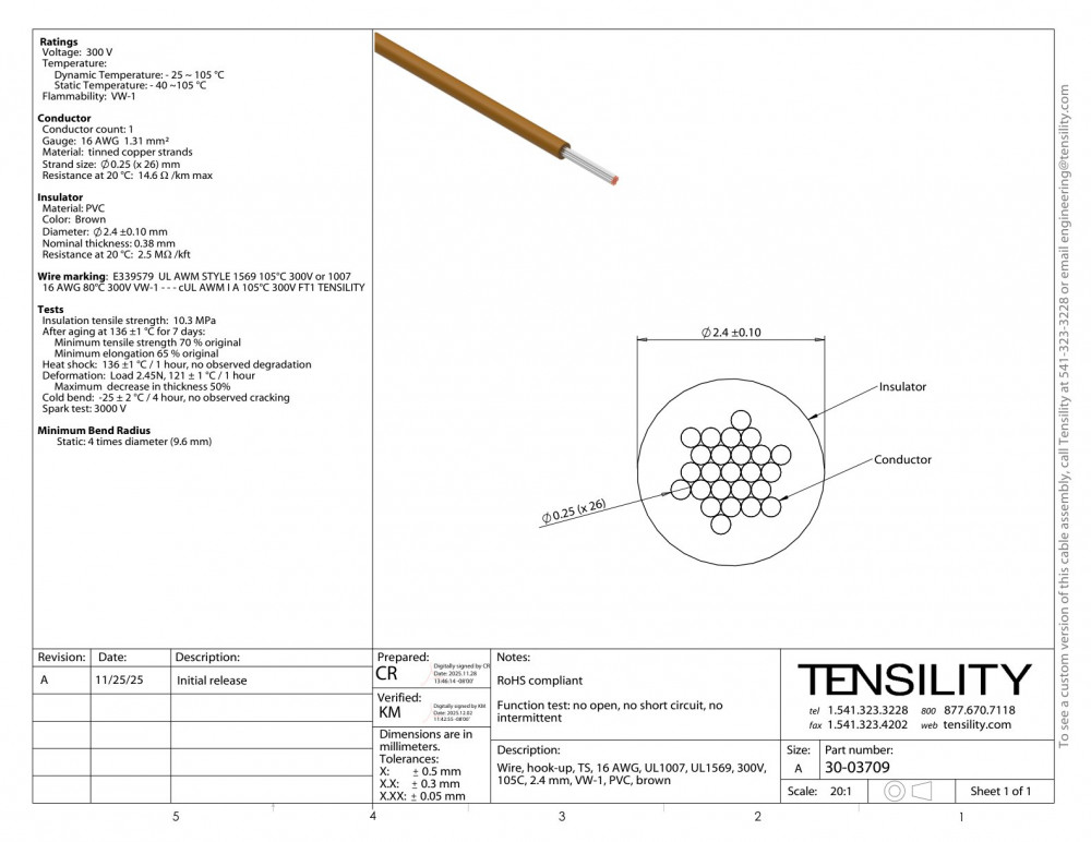 Tensility International 30-03709 product drawing