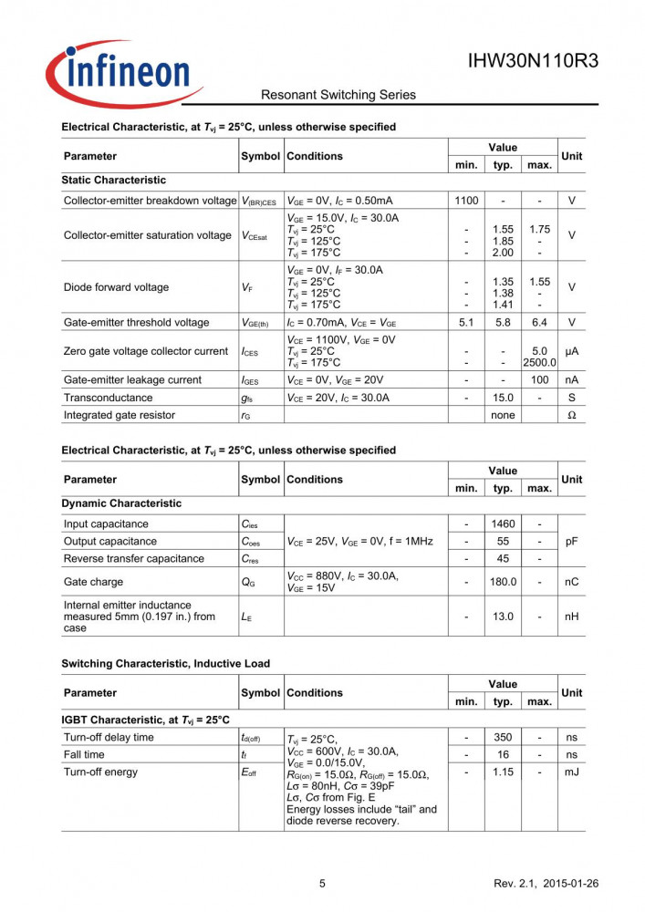 IHW30N110R3 datasheet page 5