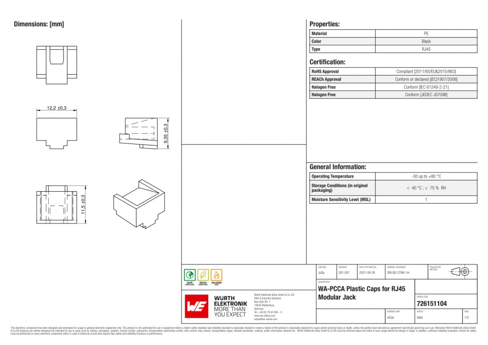 726151104 technical documentation, page 1