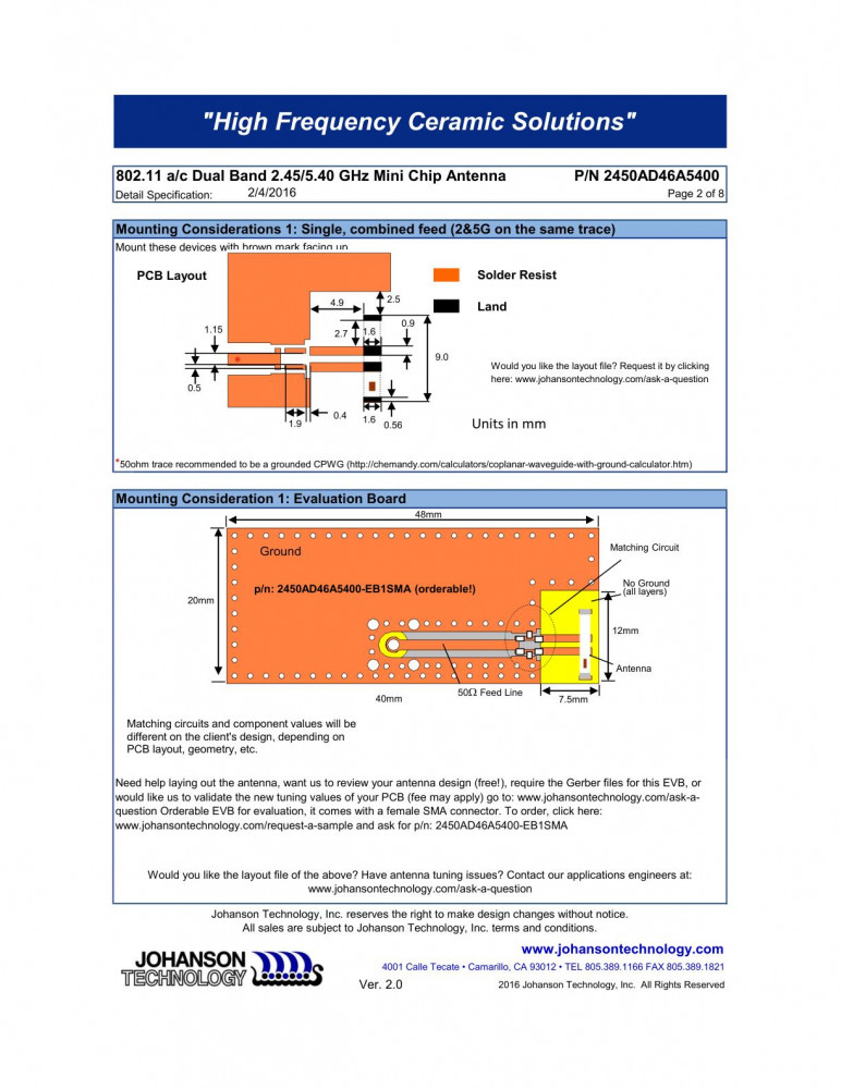 2450AD46A5400001E datasheet page 2