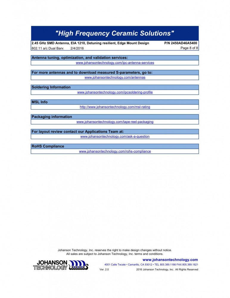 2450AD46A5400001E datasheet page 8