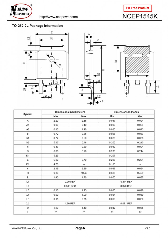 NCEP1545K datasheet page 6