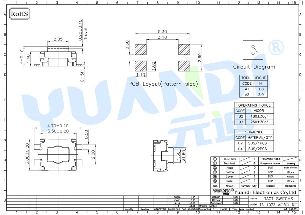 YUANDI TS-1072-A2B2-D4 technical document