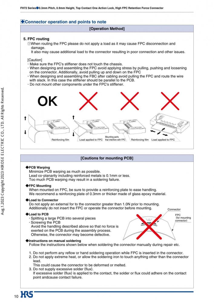 FH72 Series datasheet page 10